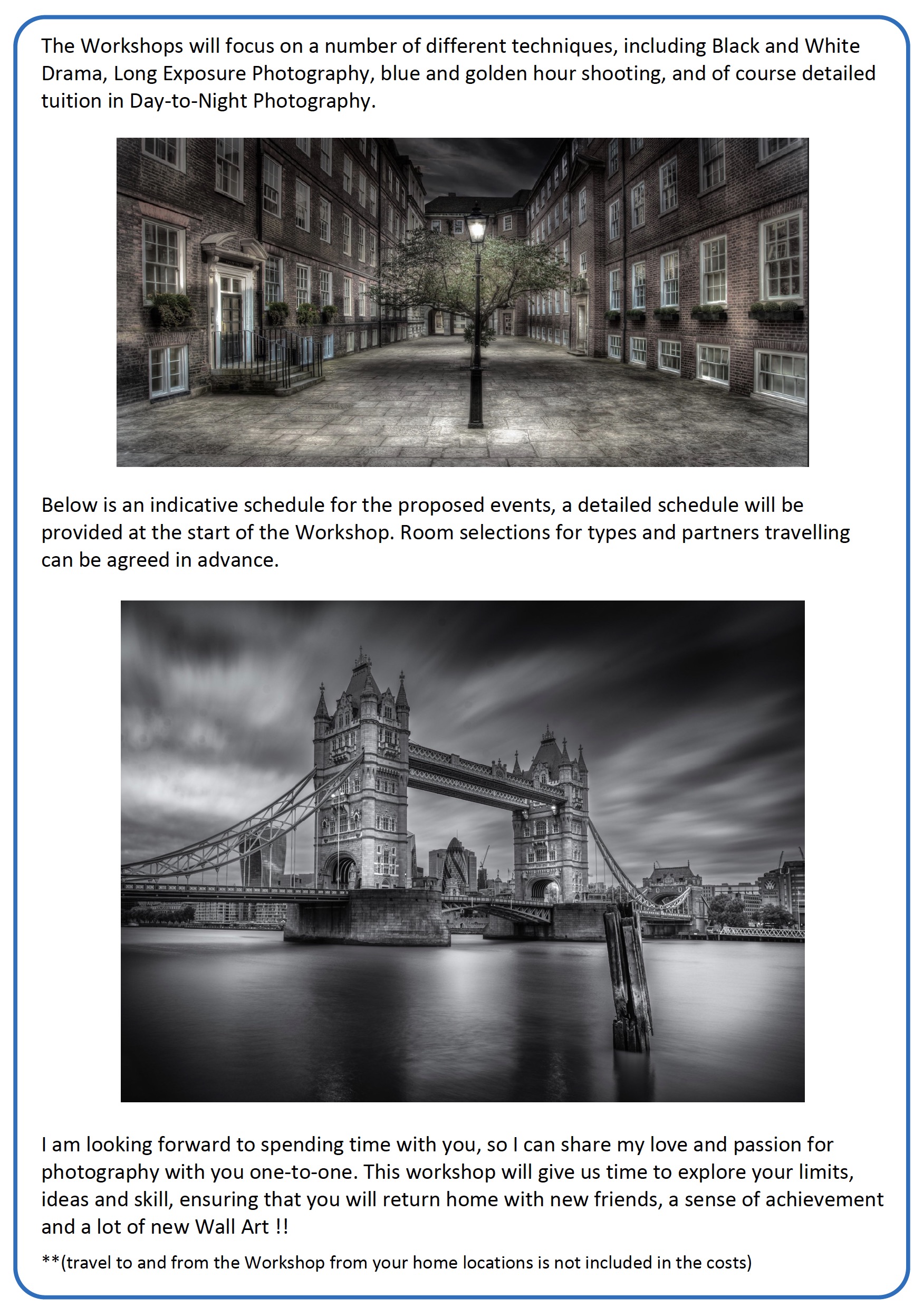London Workshop May 2024 | Jamie R Mathlin Photography