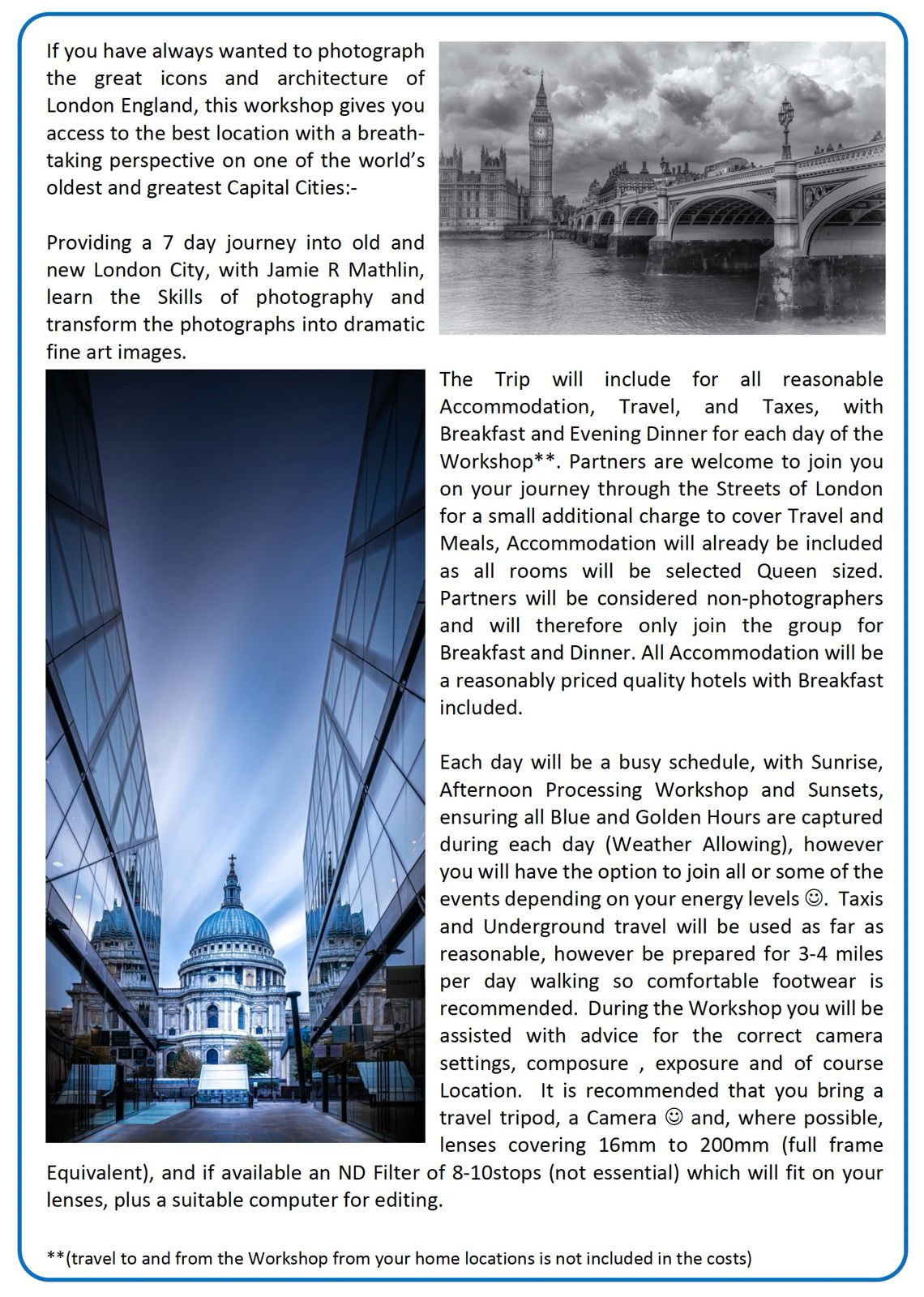 London Workshop May 2024 | Jamie R Mathlin Photography