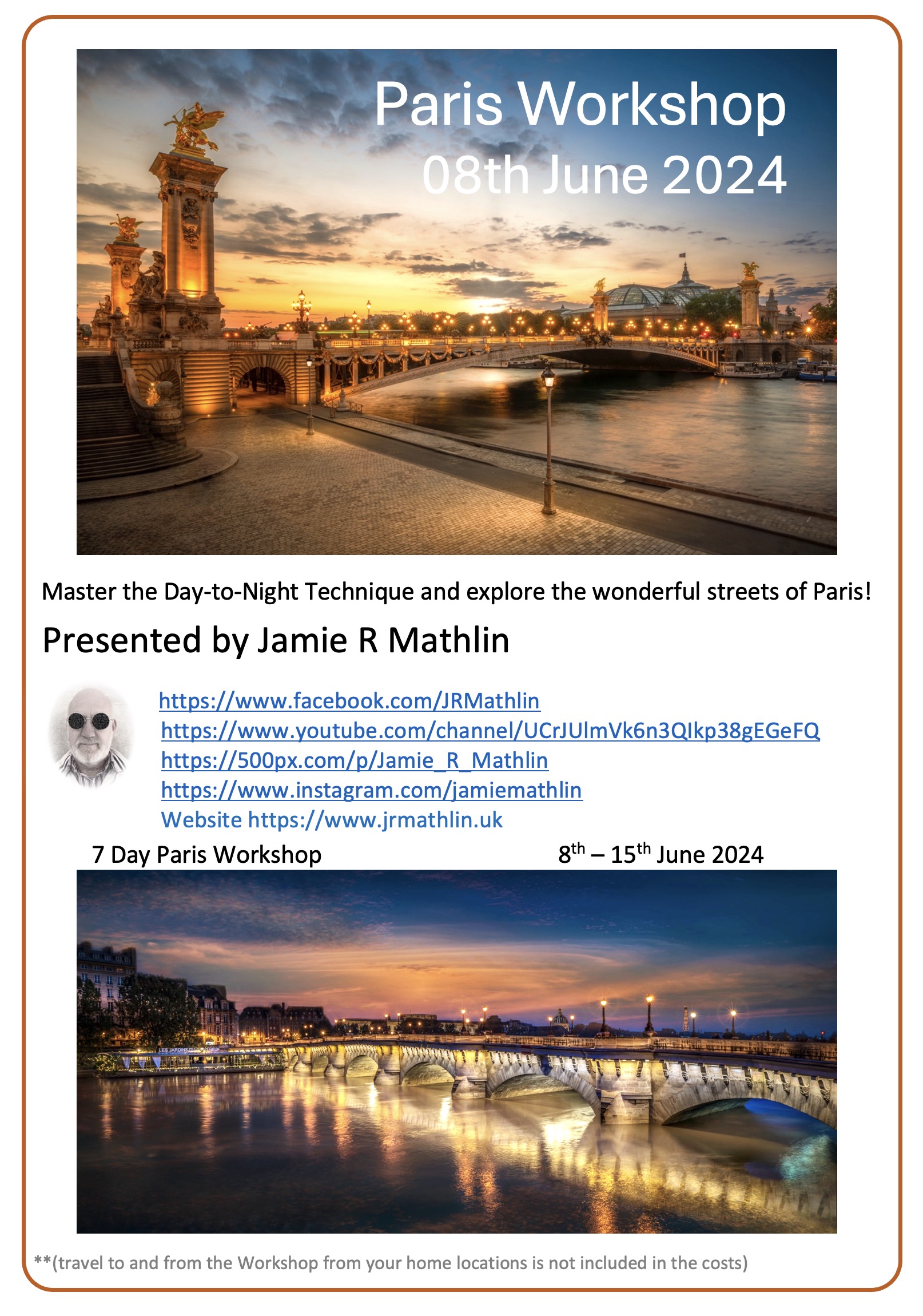 Paris Workshop June 2024 | Jamie R Mathlin Photography