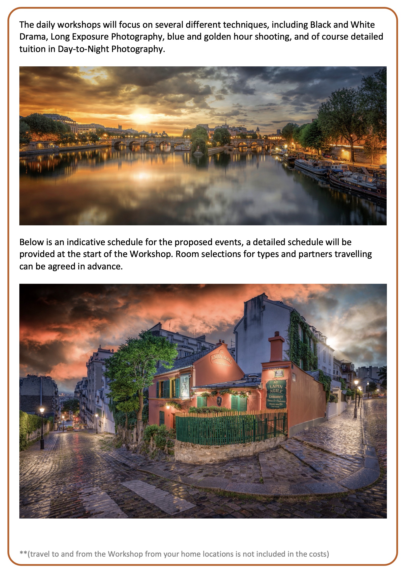 Paris Workshop June 2024 | Jamie R Mathlin Photography