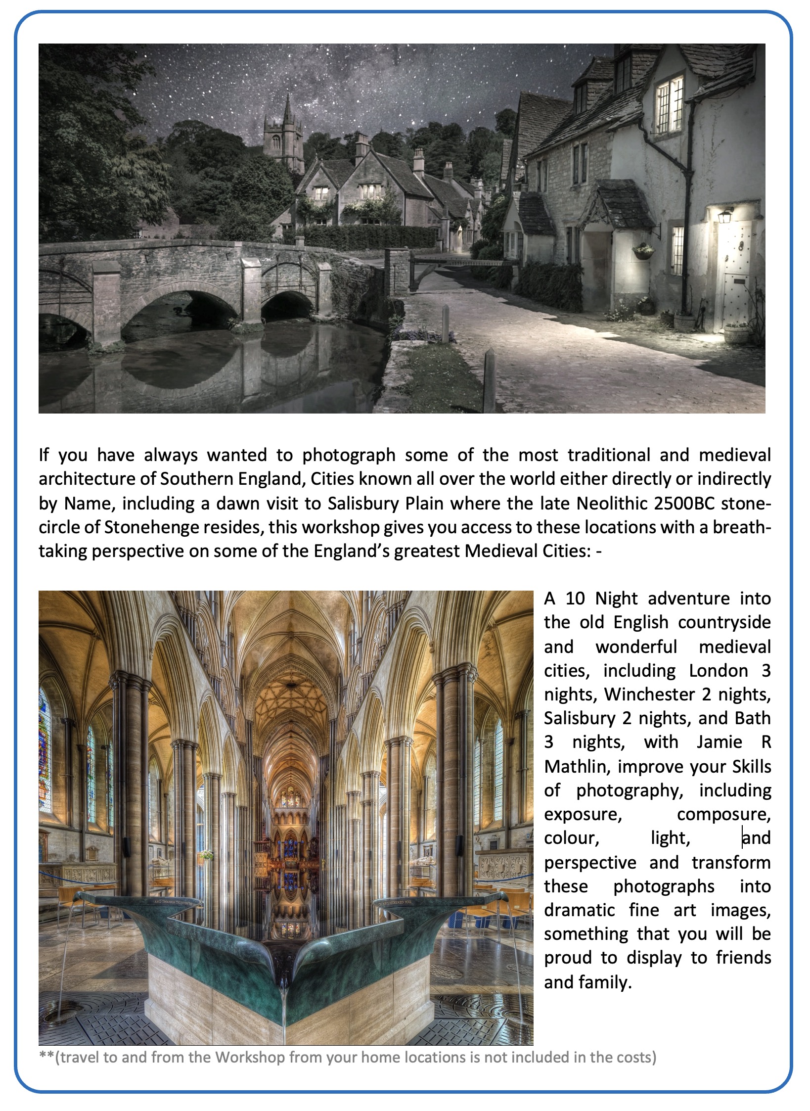 Medieval English Cities Sept 2024 | Jamie R Mathlin Photography